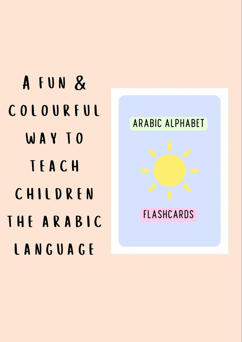 Arabic Alphabet Flashcards - Etsy