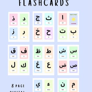 Arabic Alphabet Flashcards - Etsy