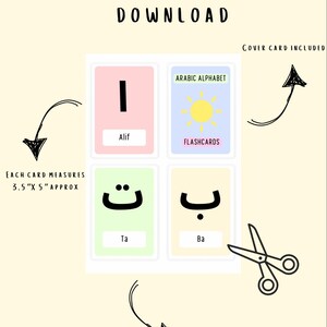Arabic Alphabet Flashcards - Etsy