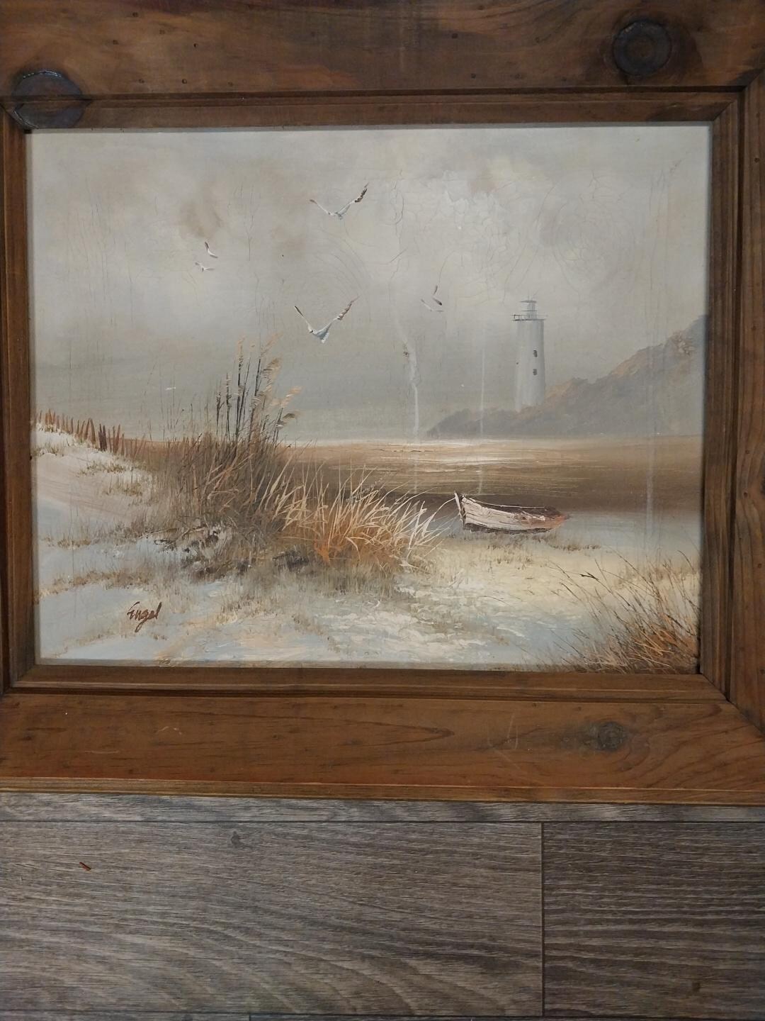 Antique Signed Engel Oil Painting - Etsy