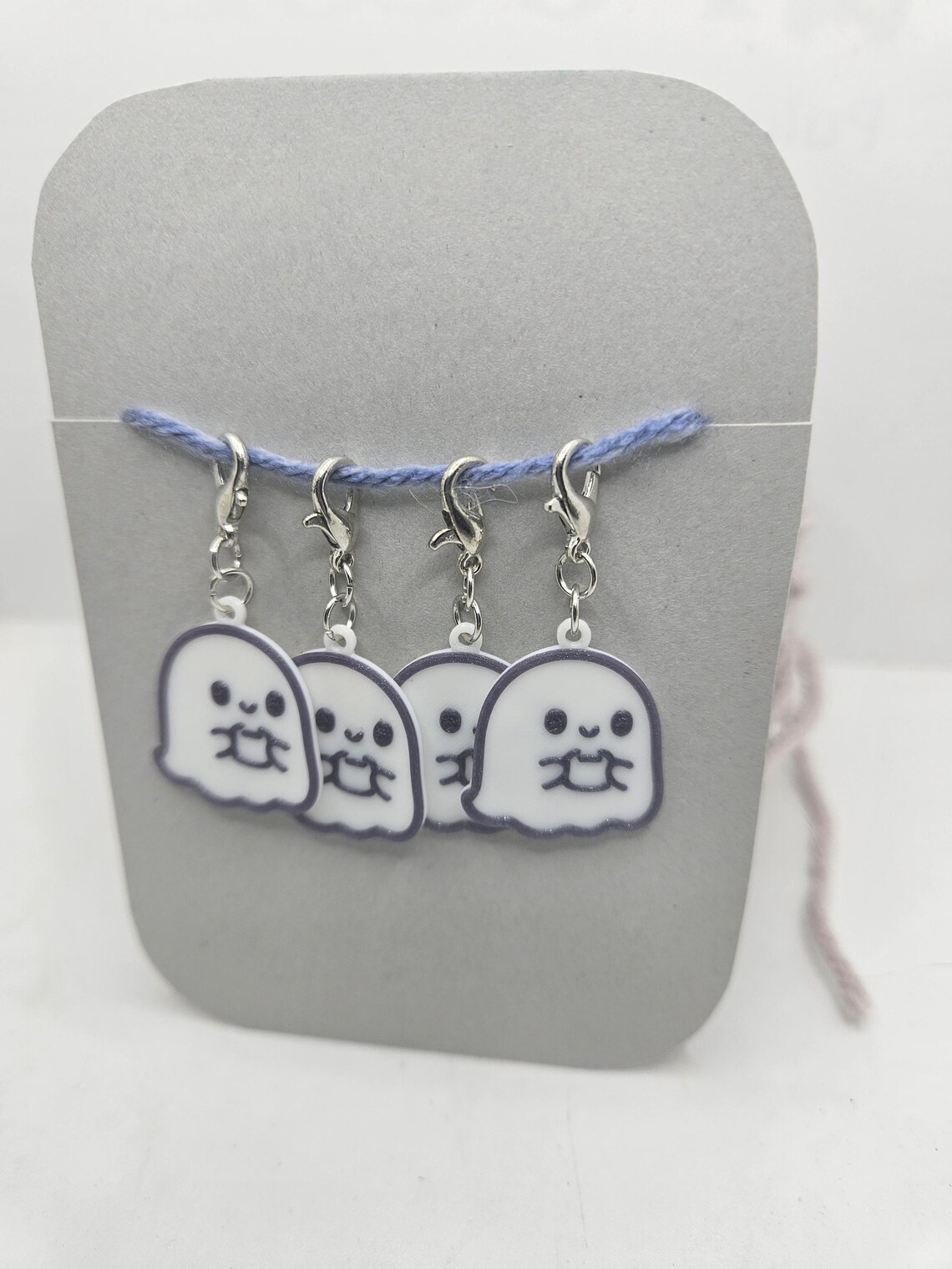 Cute Stitch Markers Ghost and Coffee With Metal Clasp Adorable Ghost ...