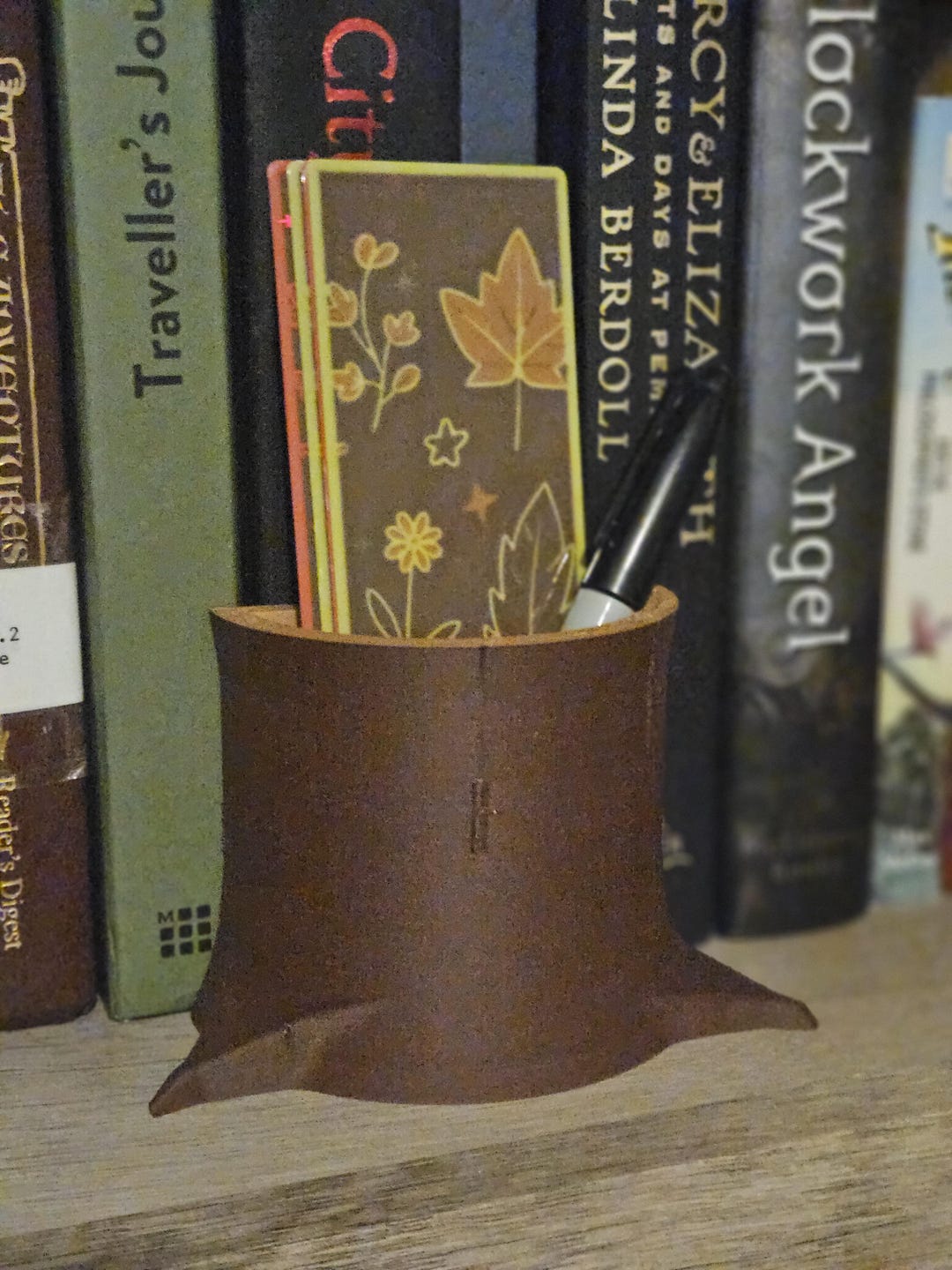 Tree Stump Bookend With Bookmark Holder + 4 Fall Holographic Bookmarks ...