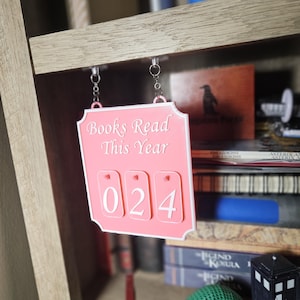 Hanging Bookshelf Counter Bookish Decor Books Read This Year Counter up ...