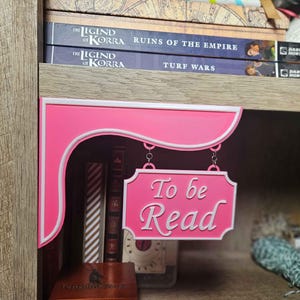 Hanging Bookshelf Sign Bookish Decor No Adhesive Smut ST Bookshelf ...