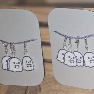 Cute Stitch Markers Ghost and Coffee With Metal Clasp Adorable Ghost ...