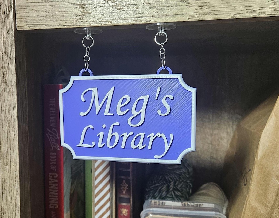 Hanging Bookshelf Sign Bookish Decor With Adhesive Mount Smut ST ...