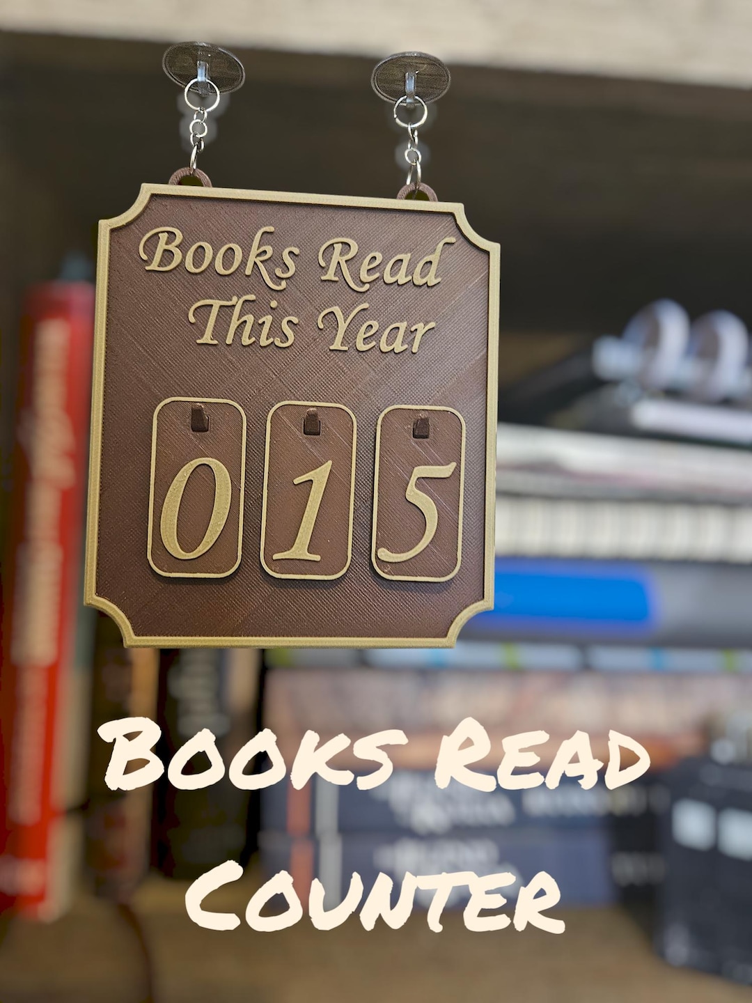 Hanging Bookshelf Counter Bookish Decor Books Read This Year Counter up ...