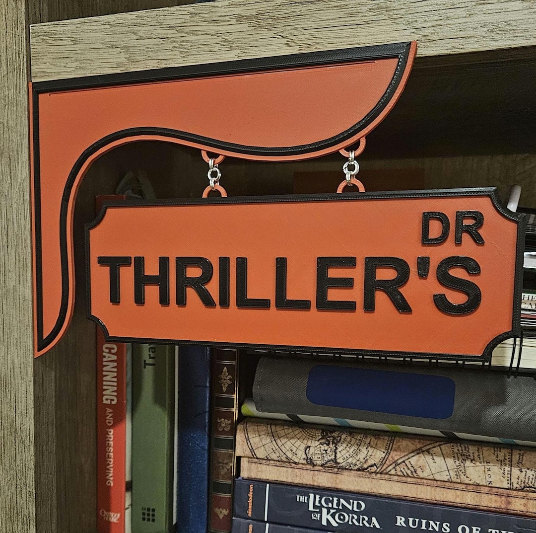 Thriller's Drive Hanging Bookshelf Sign Bookish Decor No Adhesive Smut ...