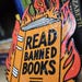 Bookshelf Decor "read Banned Books" Holographic Book Decoration Two ...