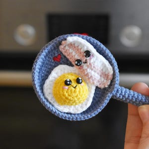 Egg and Bacon Crochet Pattern, DIY Amigurumi (PDF Pattern) - Etsy