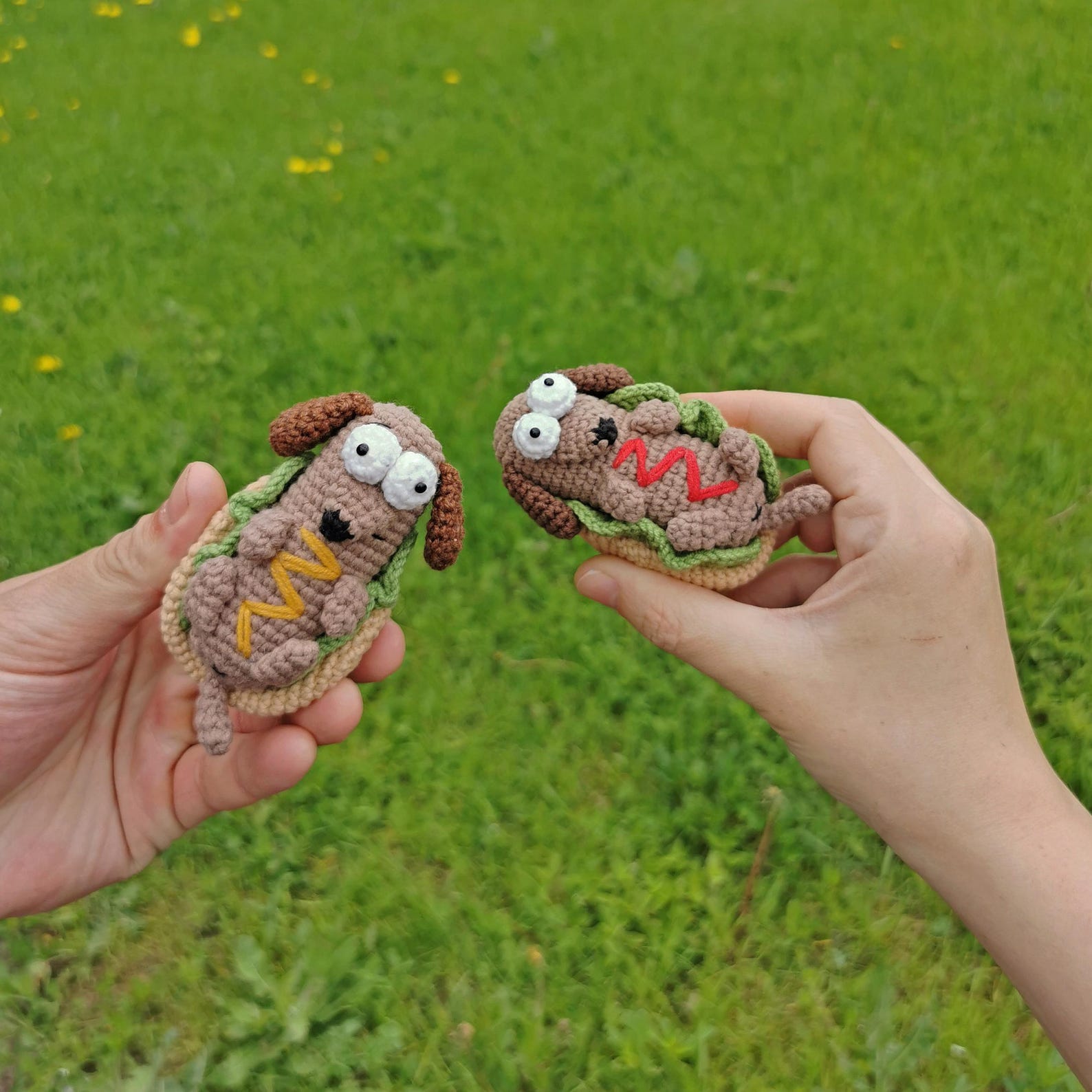 Dog HOT DOG Crochet Pattern, Amigurumi Funny Food Toy, PDF File - Etsy