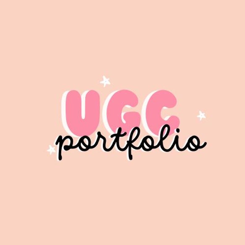 UGC Portfolio Template - Etsy