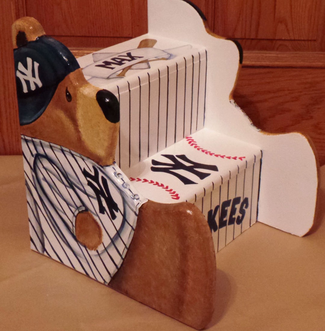Custom Sports Step Stool With Teddy Bear Sides Cut Out - Etsy