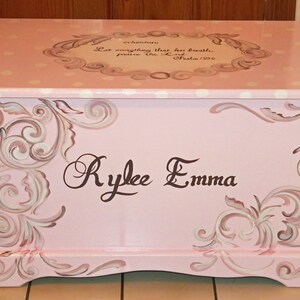Custom Hope Chest or Toy Box With a Verse of Your Choice on | Etsy