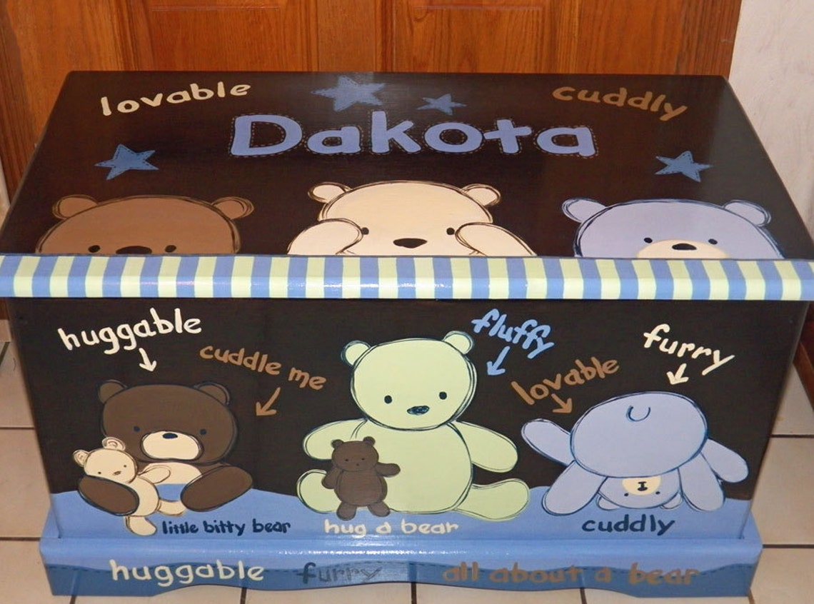 CUSTOM DESIGNED Toy Chest designed from your wallpaper | Etsy