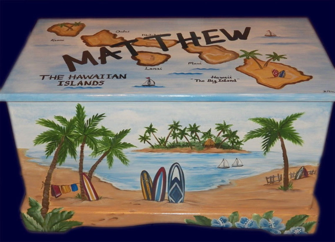 Custom Designed surfboard Toy Box - Etsy