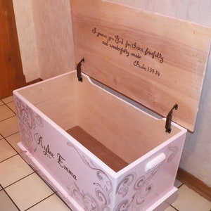 Custom Hope Chest or Toy Box With a Verse of Your Choice on - Etsy