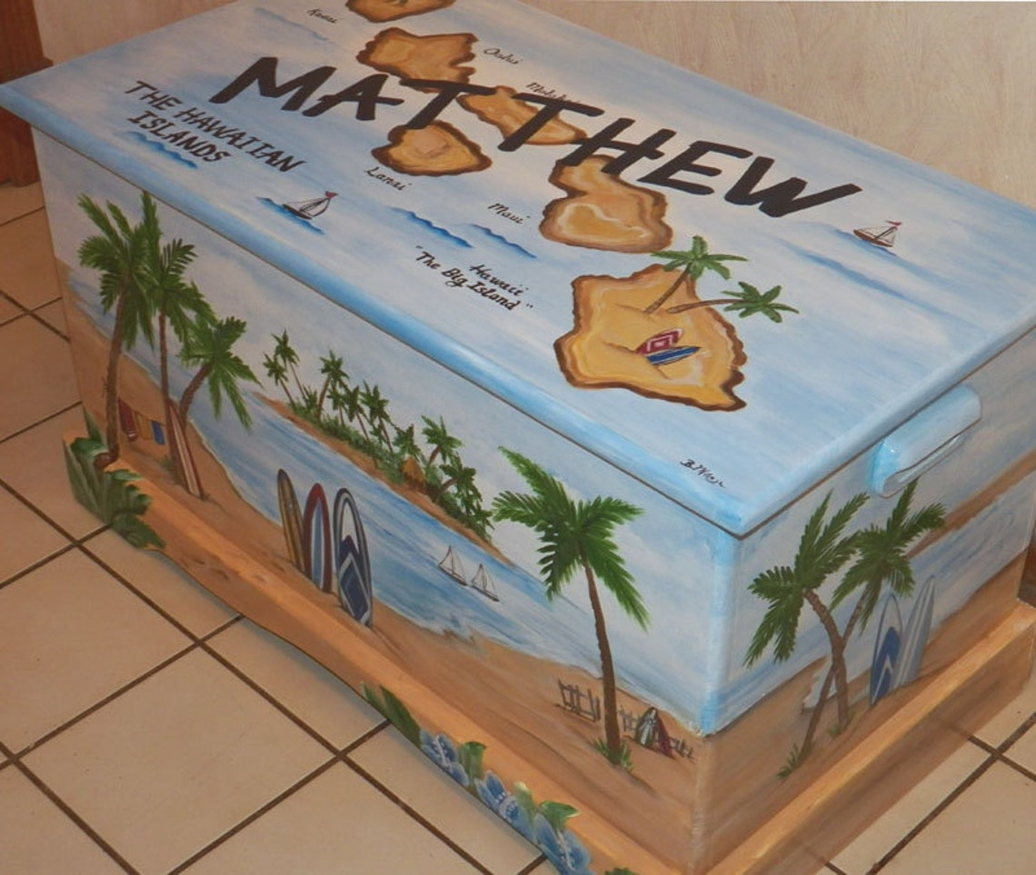 Custom Designed surfboard Toy Box - Etsy