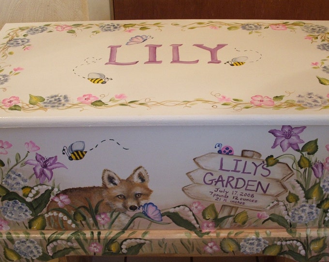 Fox in the Garden Toy Chest - Etsy