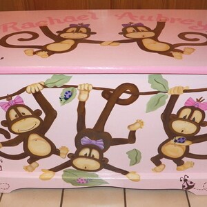 Custom Designed JUNGLE MONKEY Toy Chest for Twins Done With - Etsy