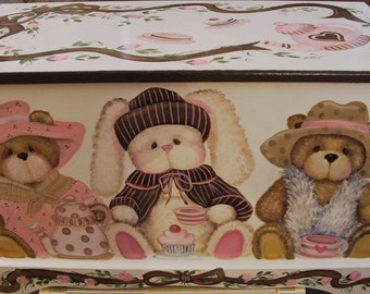 Teddy Bear and Bunny Dress-up Toy Box Done With Monogram or | Etsy