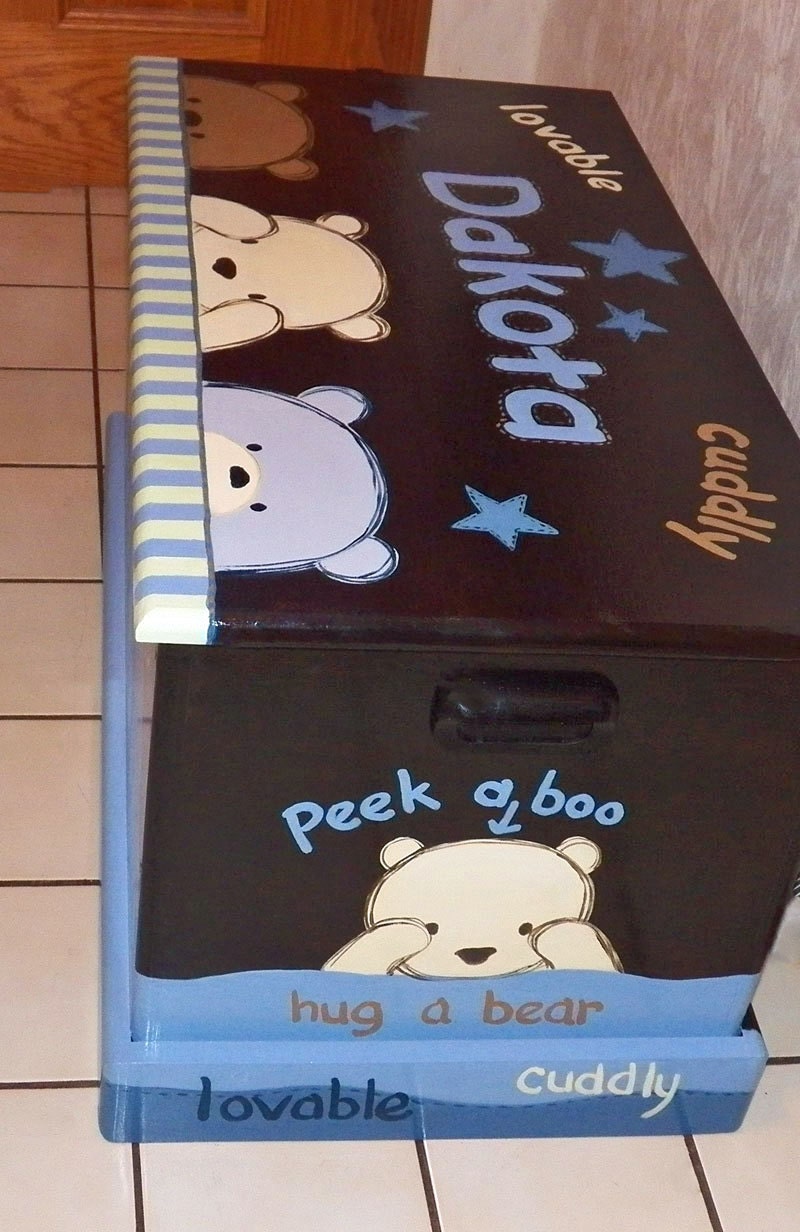 CUSTOM DESIGNED Toy Chest Designed From Your Wallpaper Border | Etsy