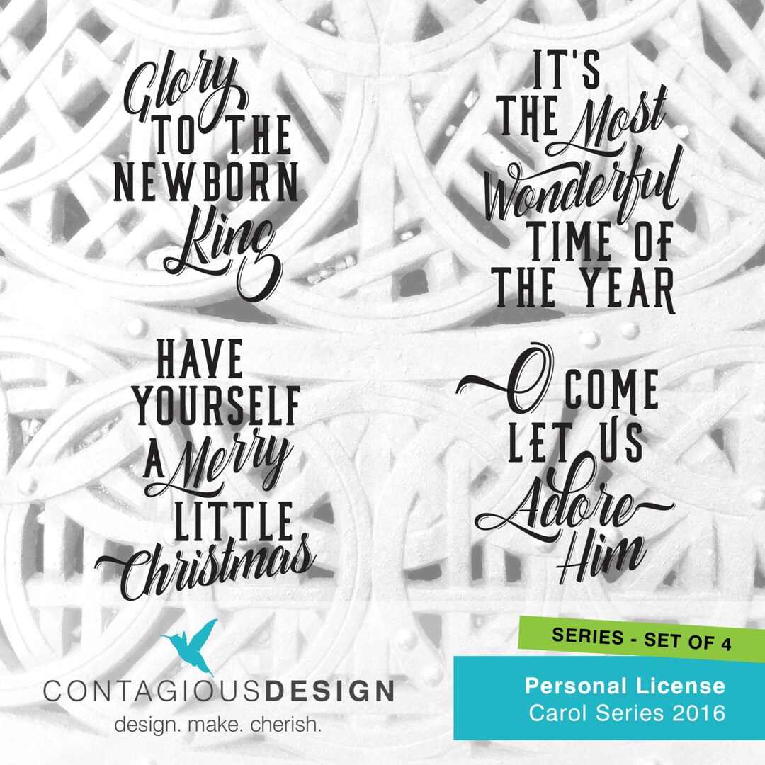 Carol Series - Cut File - Personal Use - SVG & DFX Files, Silhouette ...