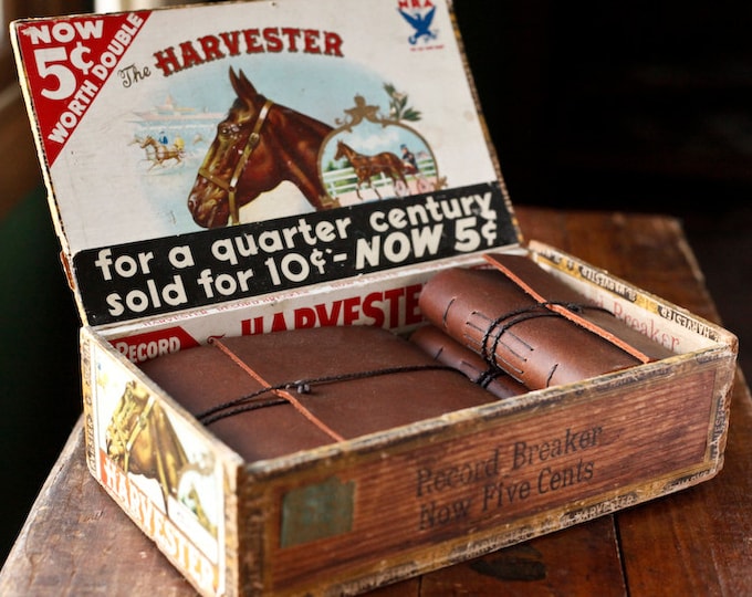 Leather Journal Box Set - the Harvester Box Set - OOAK - Etsy