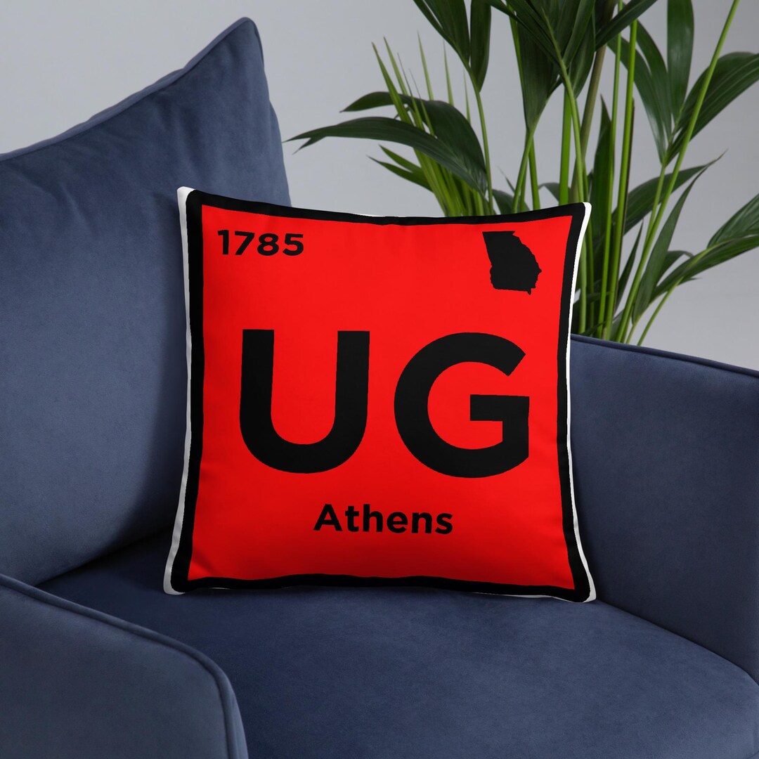 Georgia Bulldogs UGA Periodic Symbol Basic Pillow - Etsy