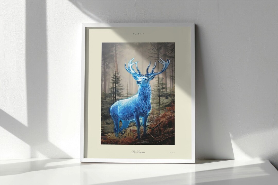 Wizard School Spirit Stag Deer Vintage-inspired Print Download - Etsy