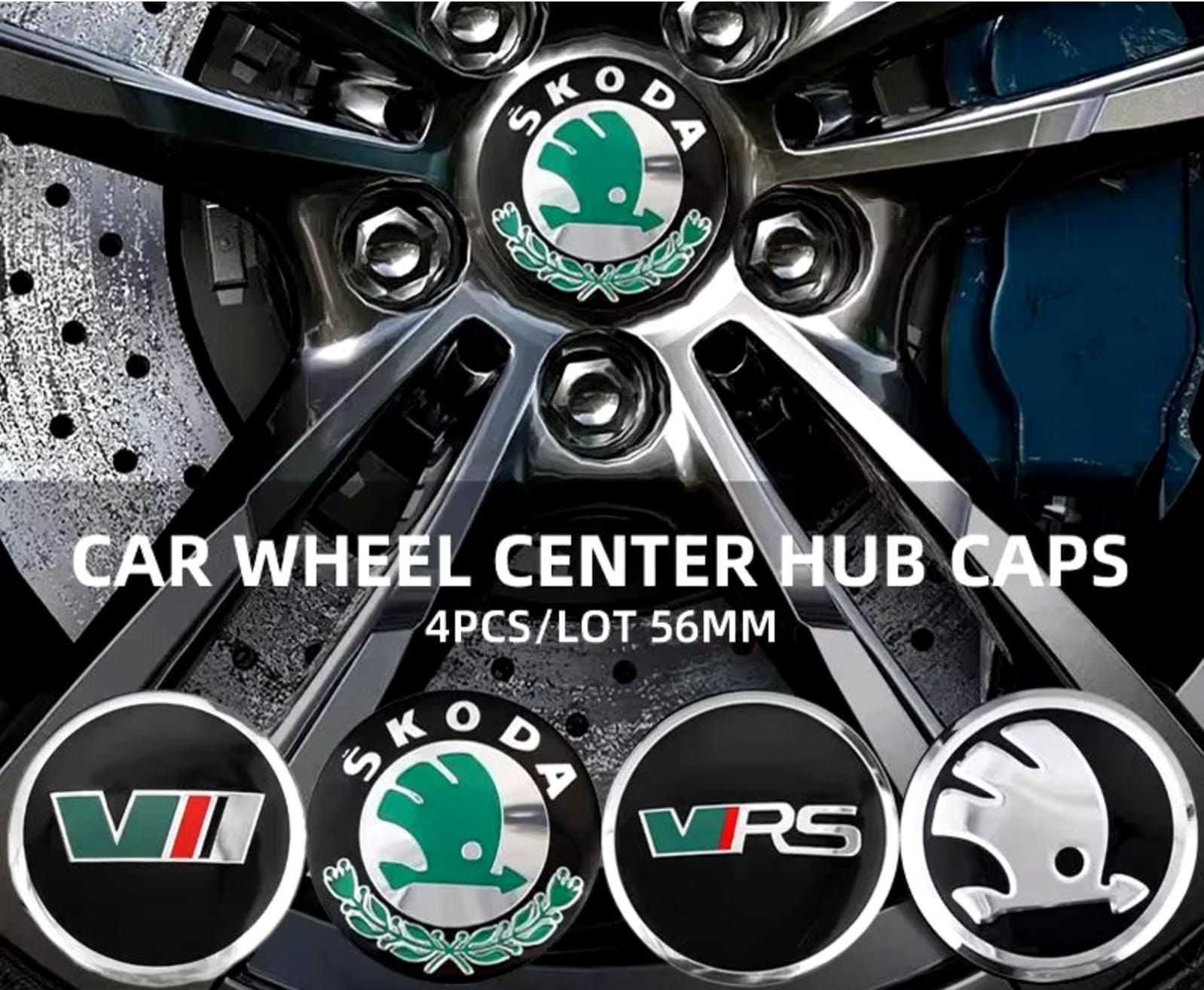 Skoda 56mm Auto Hub Cap Wheel Dust Cover Sticker Decoration for Skoda Rapid Octavia Kodiaq Karoq Fabia Superb Scala Kamiq VRS VII S Etsy