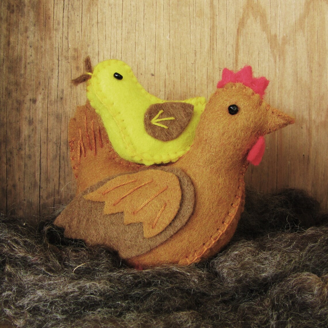 Easter DIY Henrietta the Hen and Her Baby Chicken - Pdf Pattern and ...