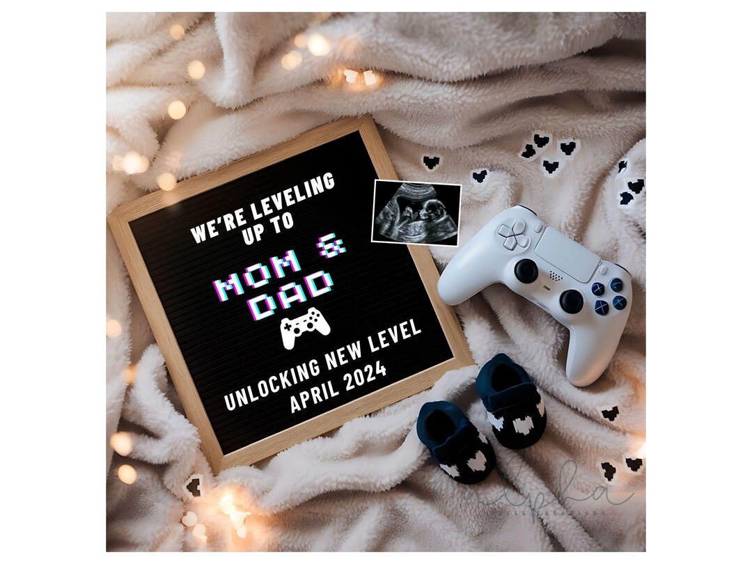 Simple Player Pregnancy Announcement Digital Gamer Video Game Baby ...