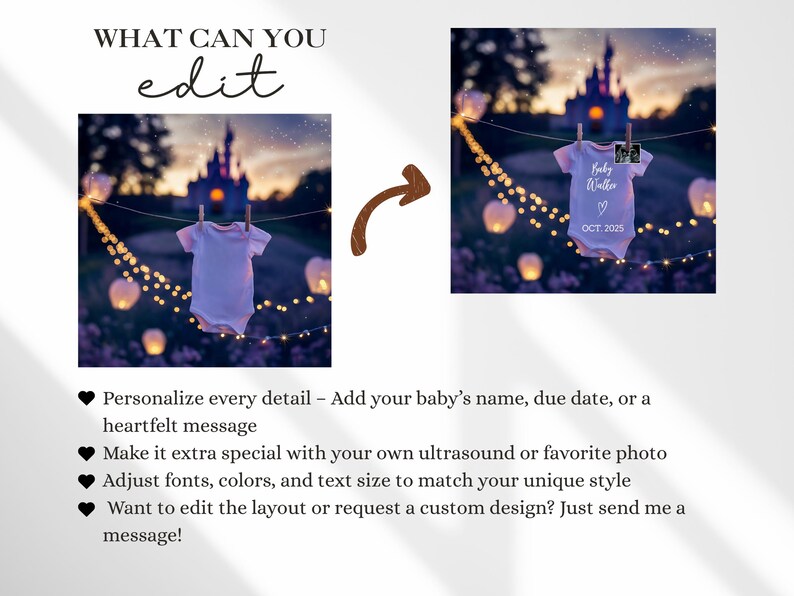 Simple Magic Pregnancy Announcement Digital Neutral Magical Mouse ...