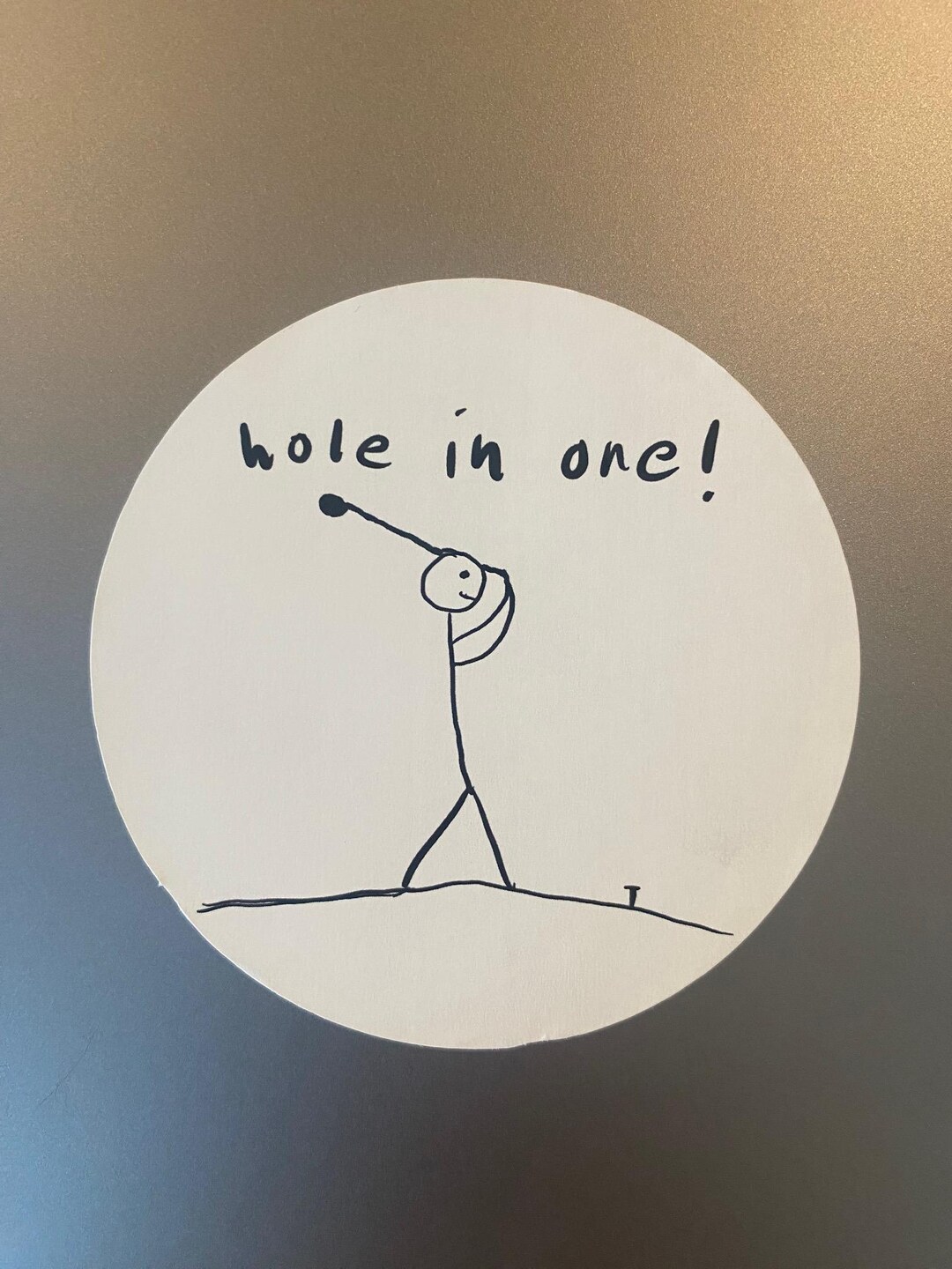 Cute Stickman Golf Hole in One Sticker. - Etsy