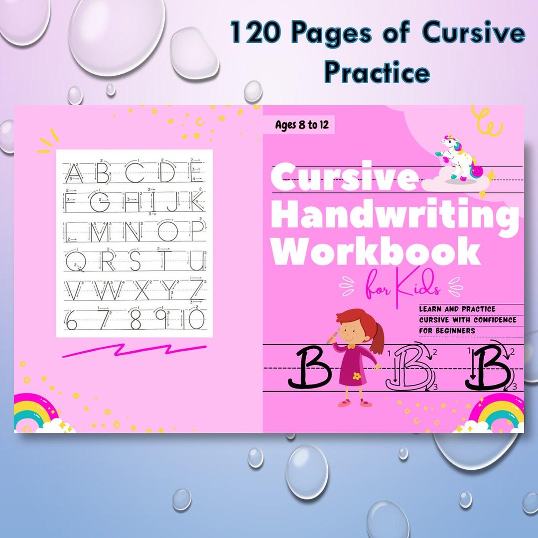Alphabet Cursive Practice, Cursive Practice Workbook, 120 Cursive ...