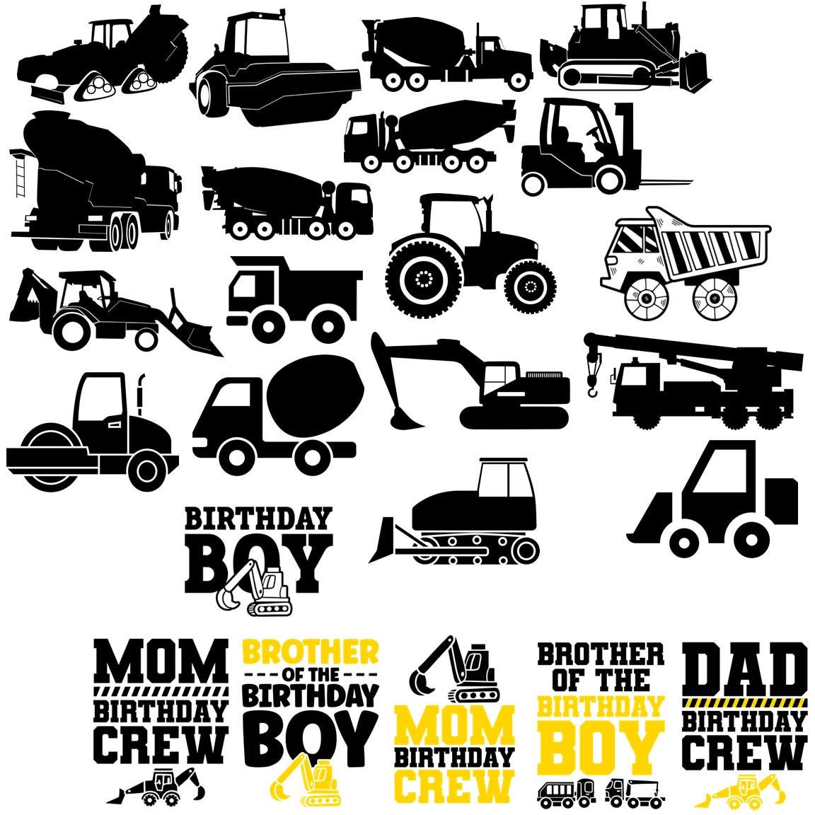 Construction Bundle 250+ SVG & PNG Files - Etsy