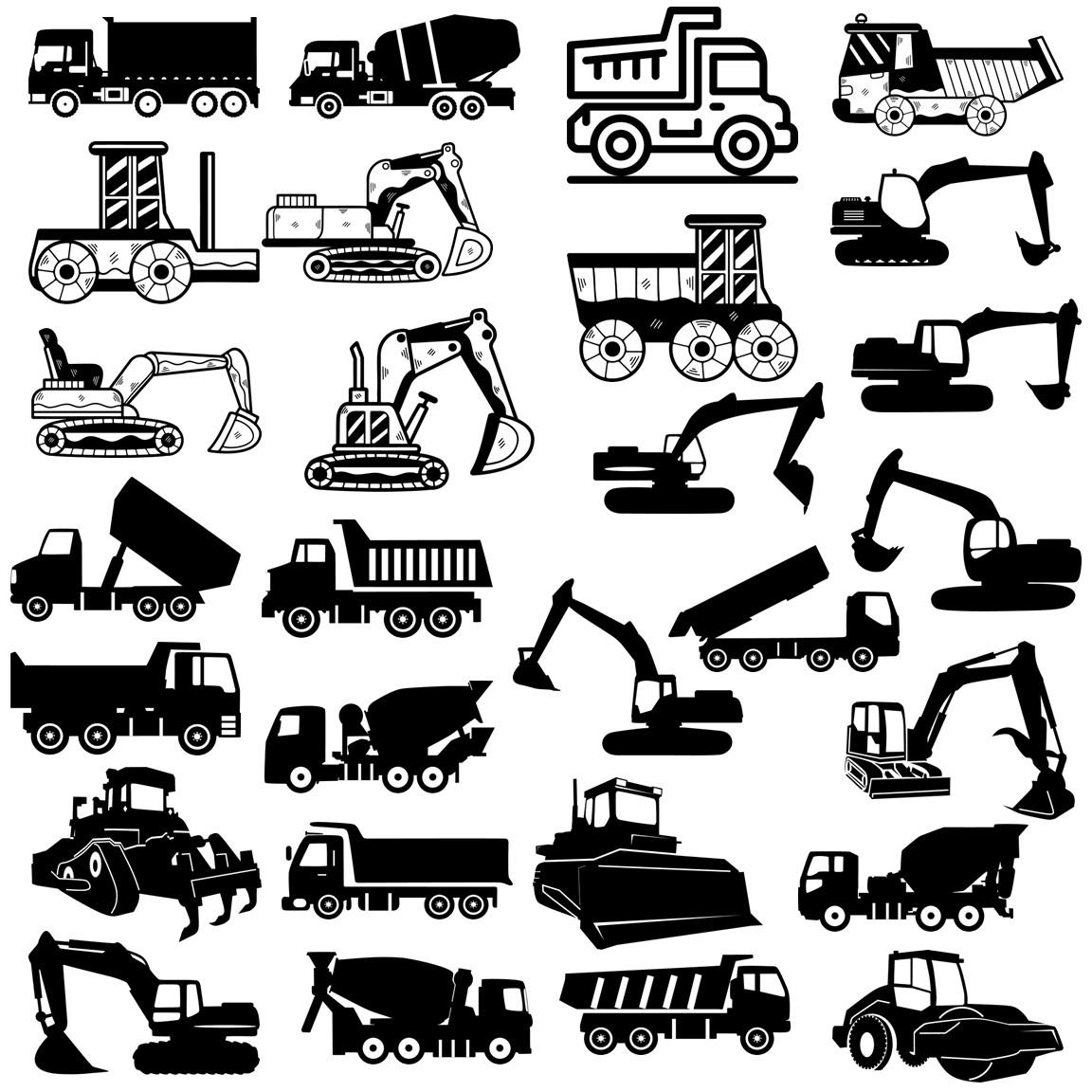 Construction Bundle 250+ SVG & PNG Files - Etsy