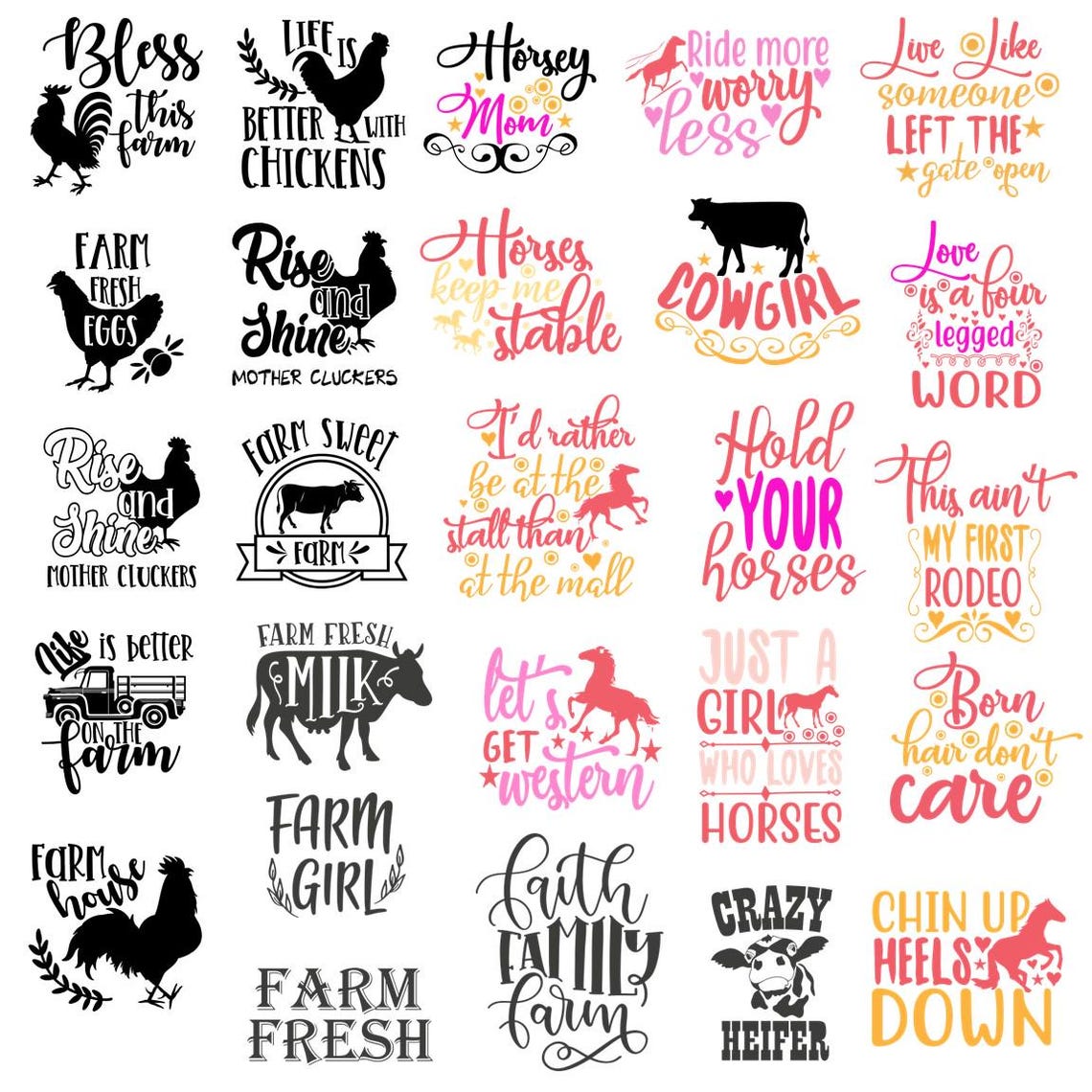 500+ Family Farm Bundle SVG & PNG Files - Etsy
