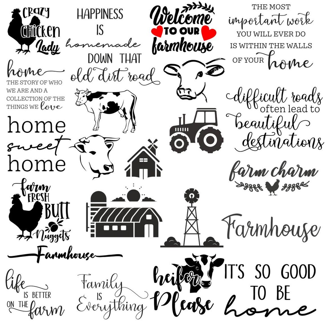 500+ Family Farm Bundle SVG & PNG Files - Etsy