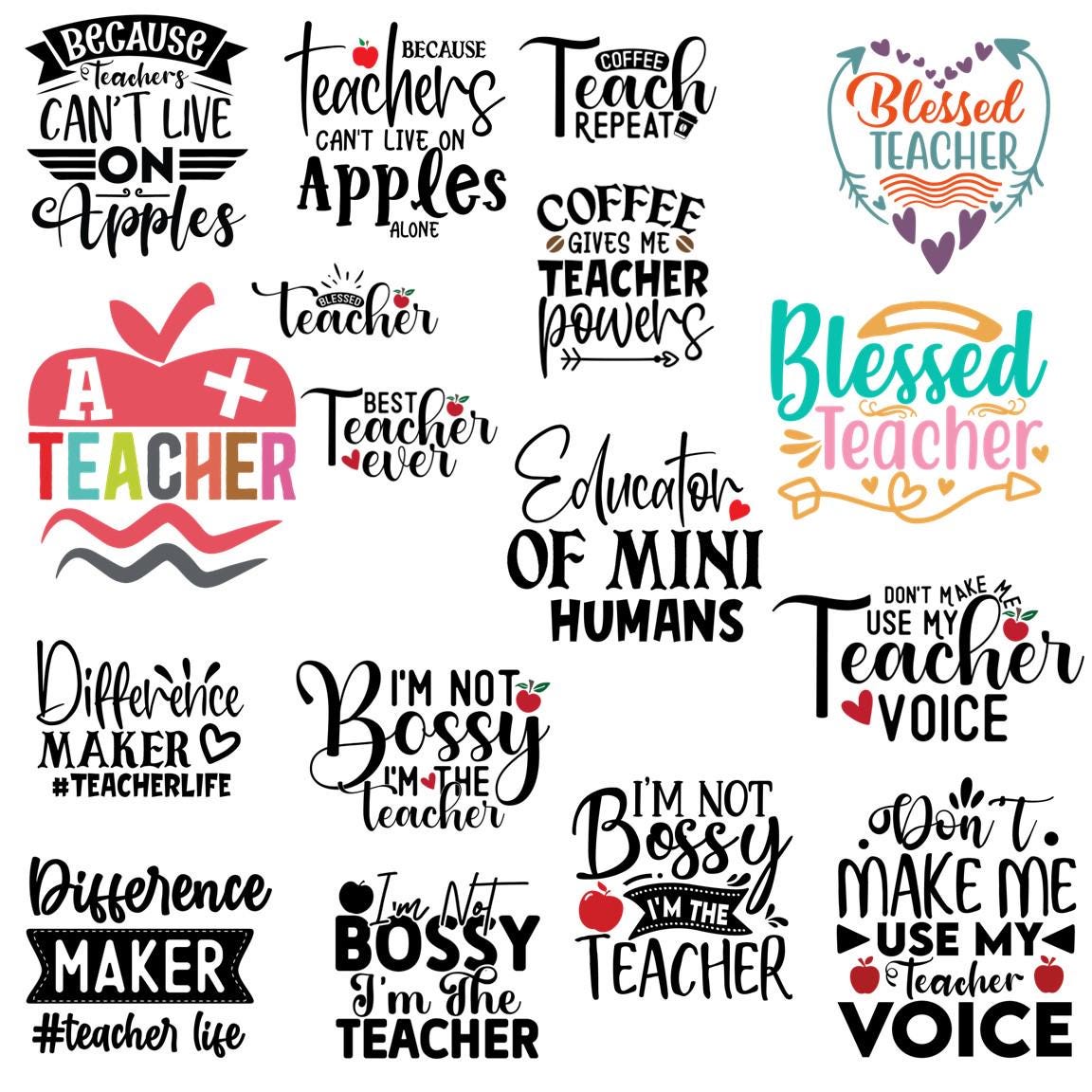 Teacher Bundle, 600+ Svg, Png, Jpg - Etsy