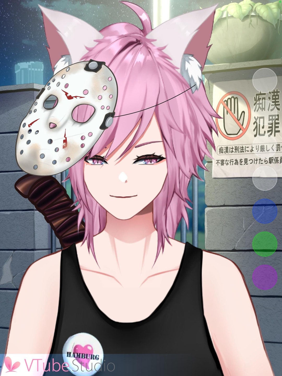 2D Vtuber Asset - Jason Halloween Mask - Etsy