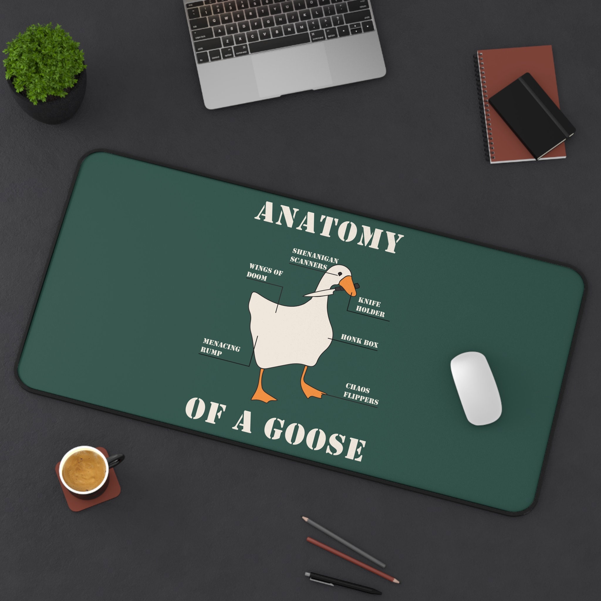 Anatomy of a Goose Funny Meme Desk Mat - Perfect for Office Work ...