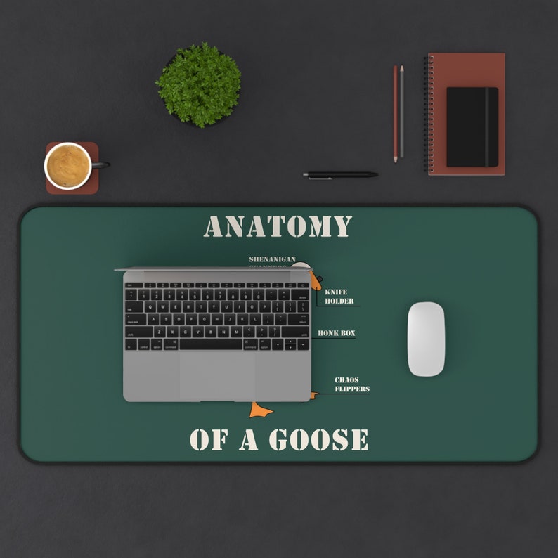 Anatomy of a Goose Funny Meme Desk Mat Perfect for Office Work, Unique ...