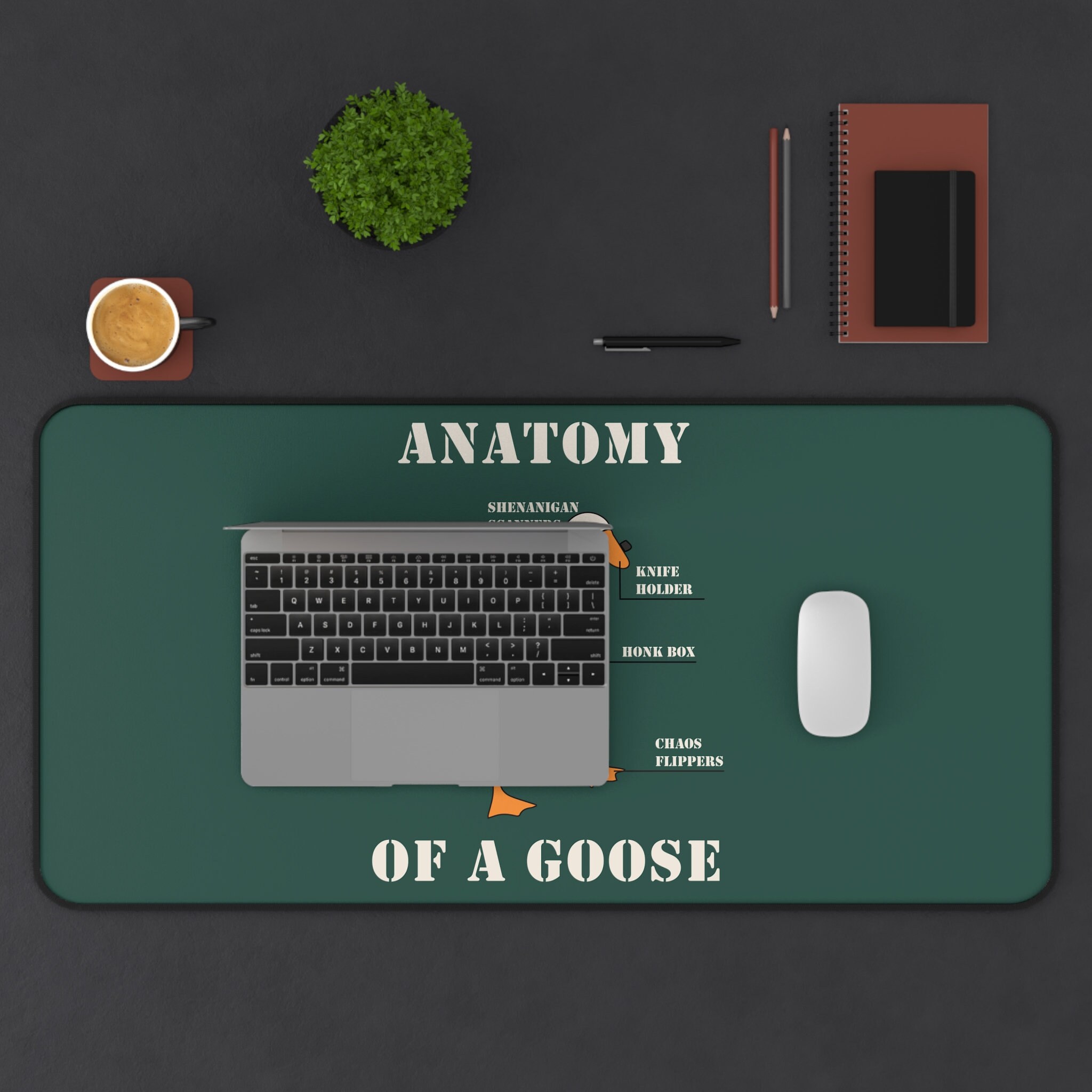 Anatomy of a Goose Funny Meme Desk Mat - Perfect for Office Work ...