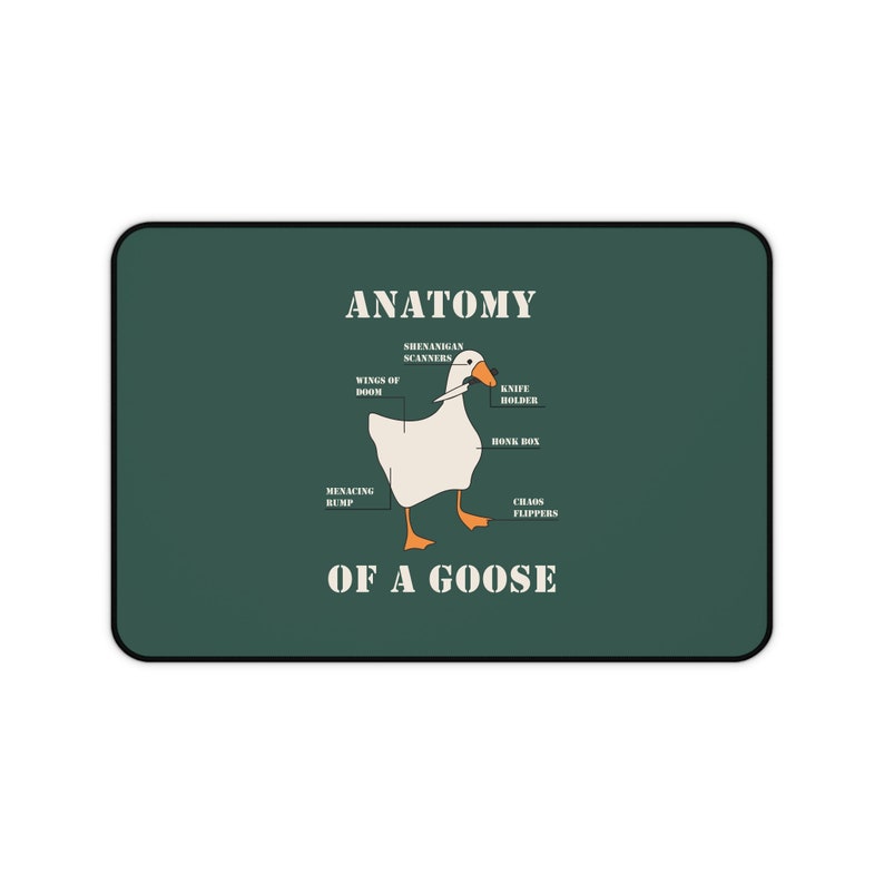 Anatomy of a Goose Funny Meme Desk Mat Perfect for Office Work, Unique ...