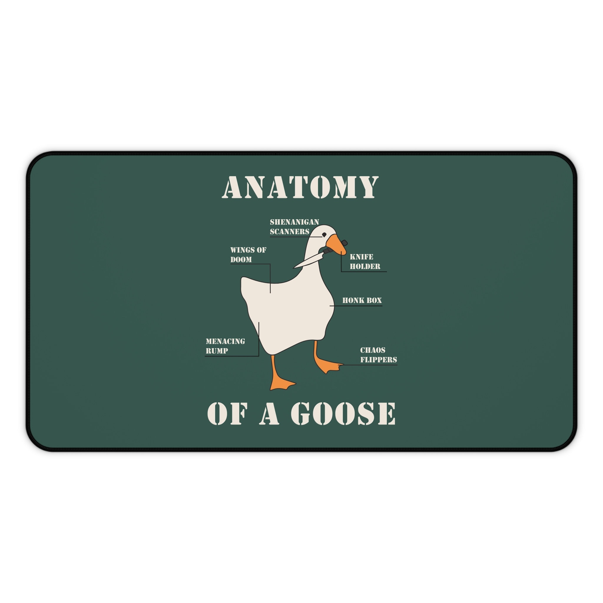 Anatomy of a Goose Funny Meme Desk Mat - Perfect for Office Work ...