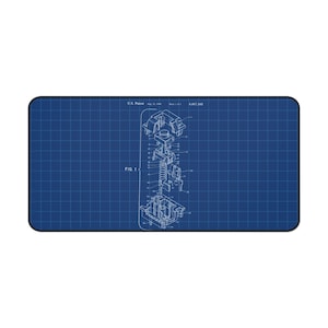 Desk Mat, Mechanical Keyboard Switch Patent Illustration Diagram ...