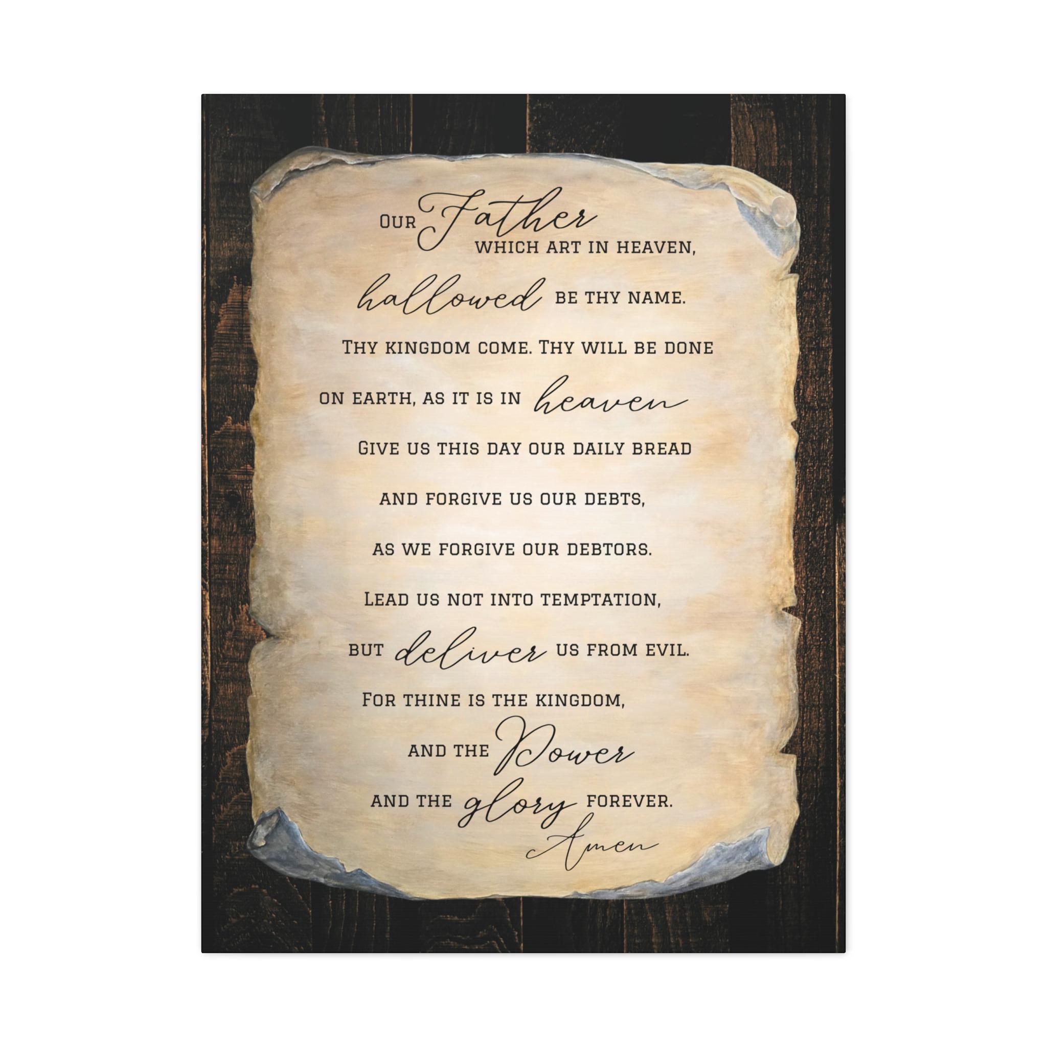 The Lords Prayer- Our Father in Heaven- Christian Artwork- Handpainted ...