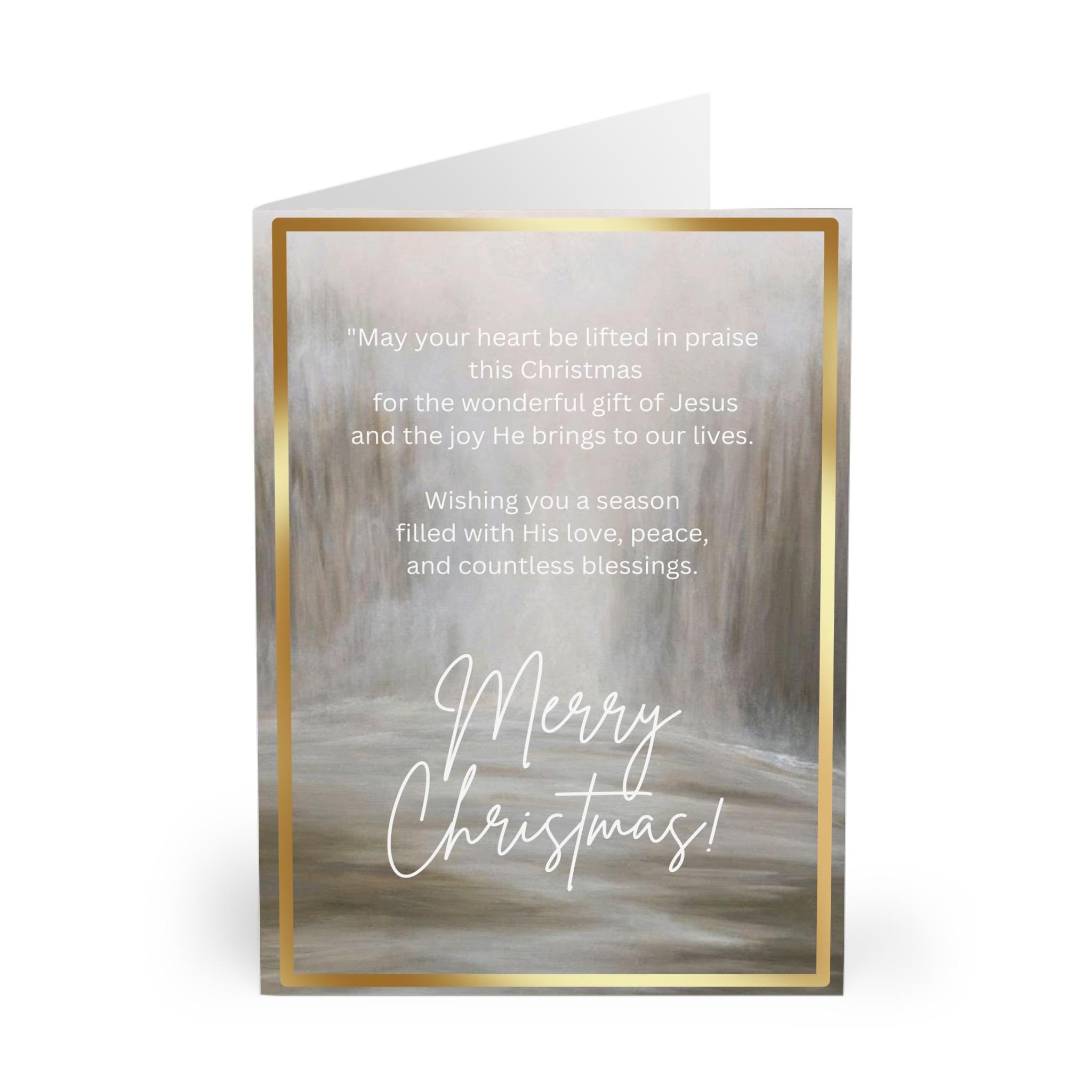 Christian Christmas Cards Holiday Greeting Cards 5 Pack Elegant ...